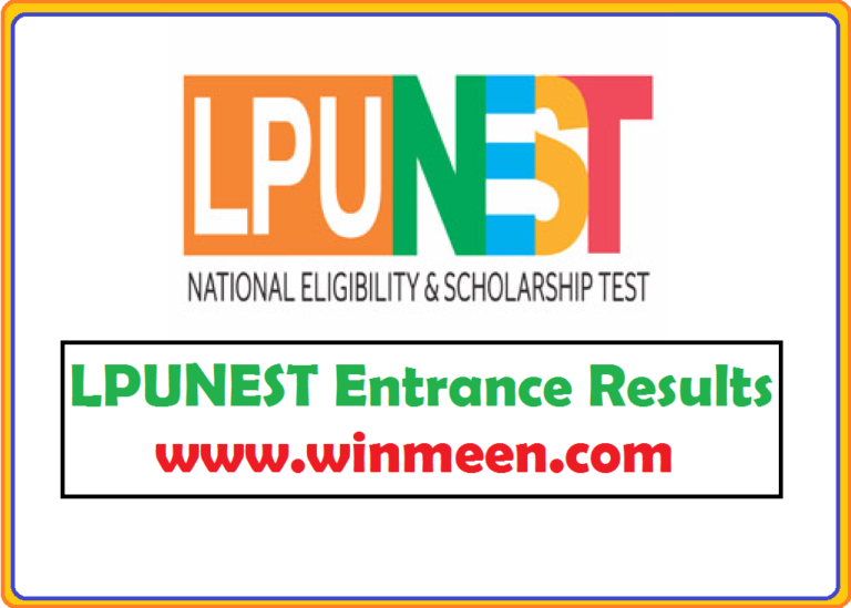 LPUNEST Entrance Exam Results 2017 www.nest.lpu.in