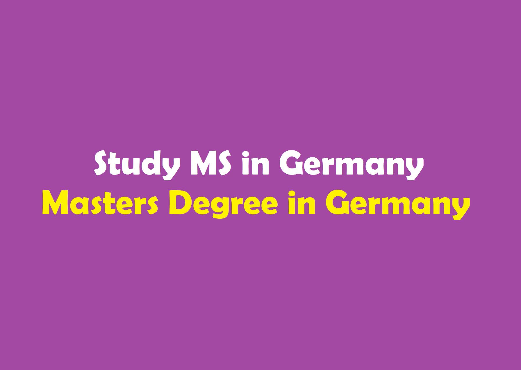 Study MS in Germany : Masters Degree in Germany - WINMEEN