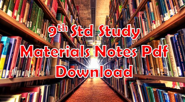 9th Std Study Materials Notes Pdf Download - WINMEEN