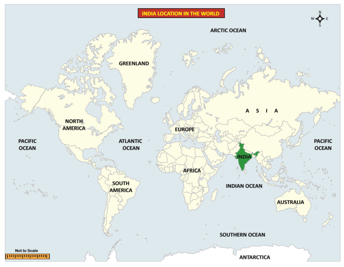 India – Location, Relief and Drainage Notes 10th Social Science - WINMEEN
