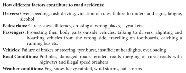 Road Safety 9th Social Science Lesson 16 Questions in English - WINMEEN